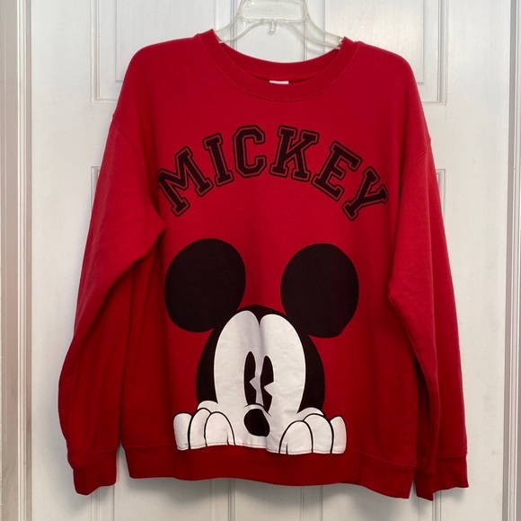 Disney | Tops | Mickey Mouse Red Disney Crew Neck Sweatshirt Xl 517 ...